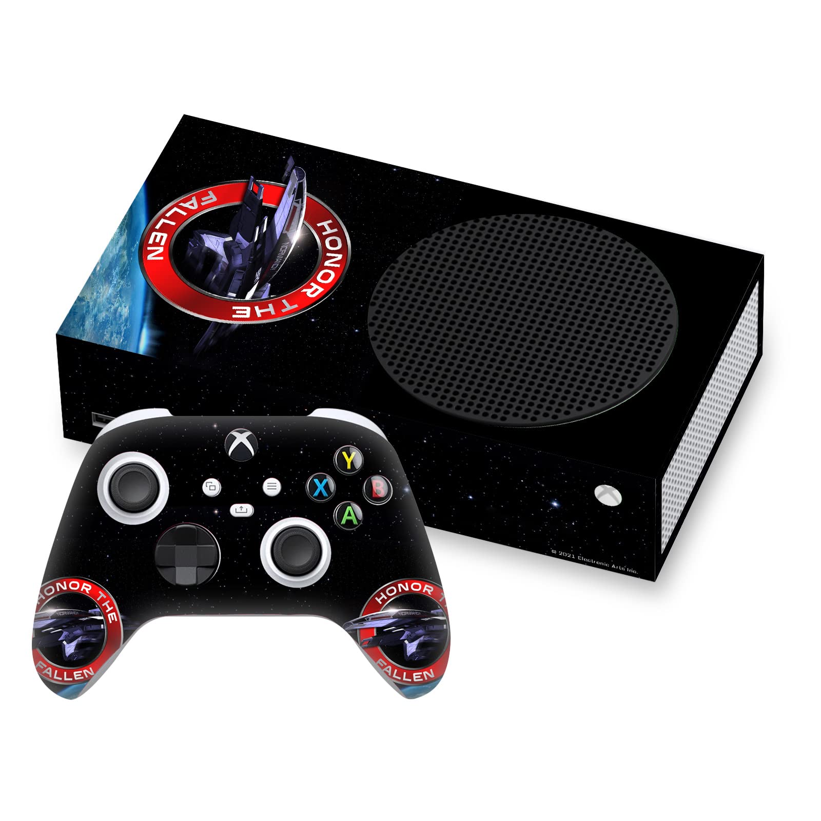 Head Case Designs Officially Licensed EA Bioware Mass Effect Normandy SR1 Graphics Vinyl Sticker Gaming Skin Decal Cover Compatible With Xbox Series S Console and Controller Bundle