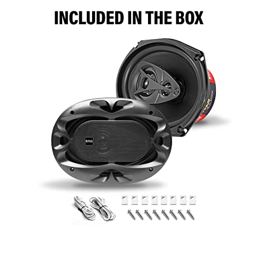 BOSS Audio Systems CH6940B Chaos Series 6 x 9 Inch Car Stereo Door Speakers - 500 Watts Max, 4 Way, Full Range Audio, Tweeters, Coaxial, Sold in Pairs…