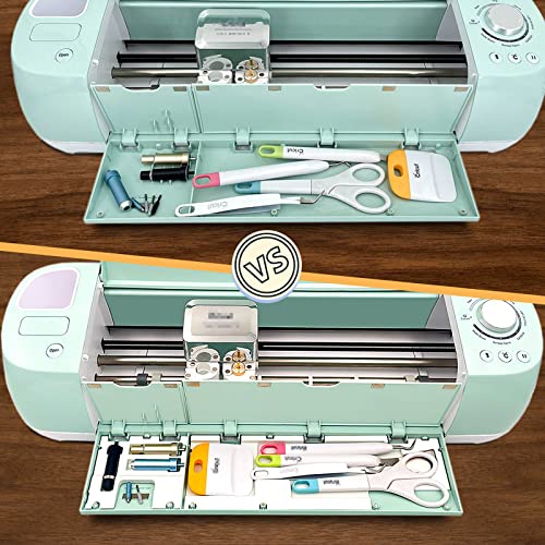 Duryeo Tool Storage Insert Compatible with Cricut Explore Air 2& Explore 3, Drawer Weeding Tools Kit Tray, Blades Housing Accessories Organizer (White, Blades Housing and Tools not Included)