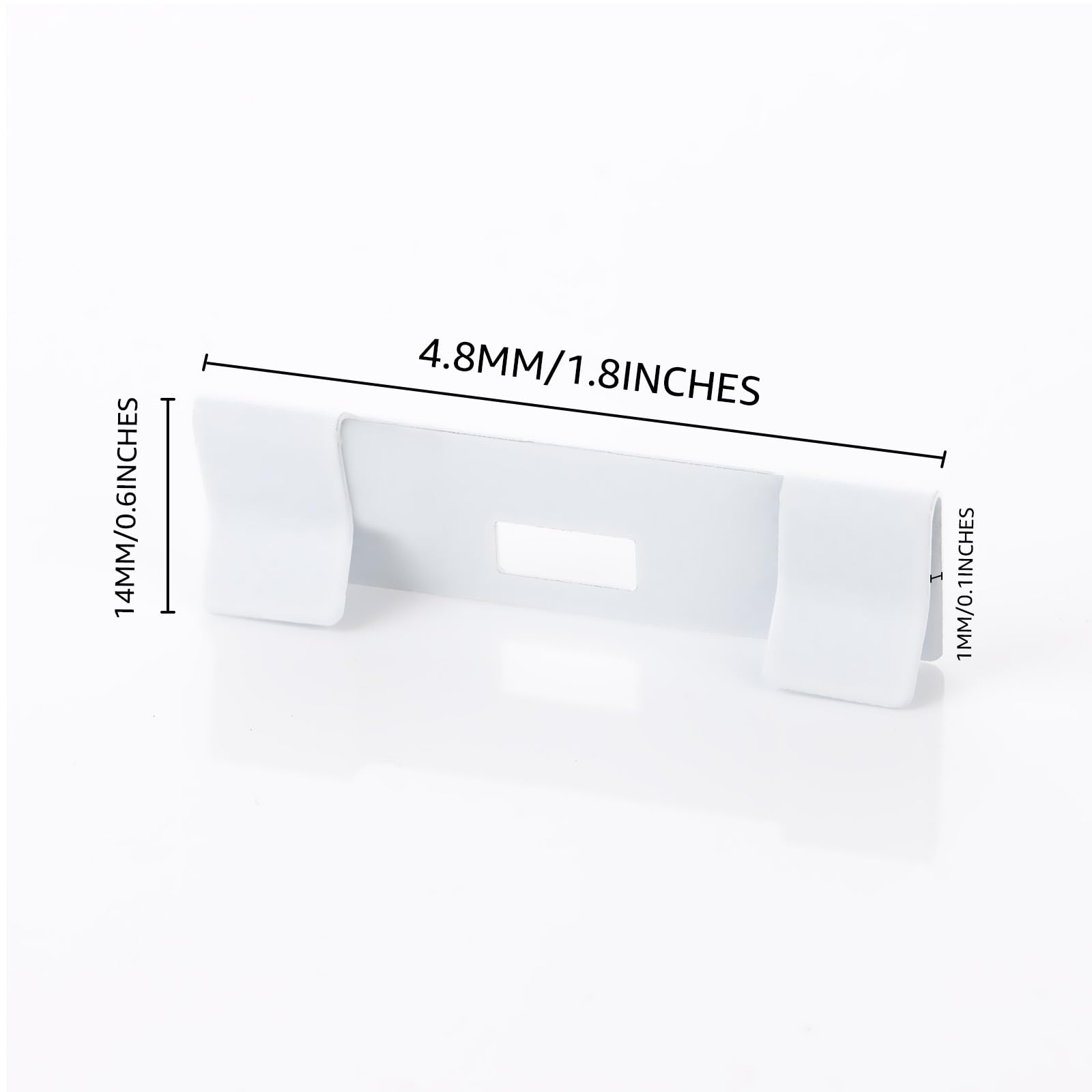 Acrux7 60 Pack Vertical Blind Repair Tabs, Metal Vertical Blind Repair Vane Savers, Blind Repair Tabs, Vertical Blind Repair Clips for Vertical Blinds Replacement Slats, White