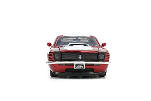 Big Time Muscle 1:24 1970 Ford Mustang Boss 429 Die-cast Car Candy Red, Toys for Kids and Adults