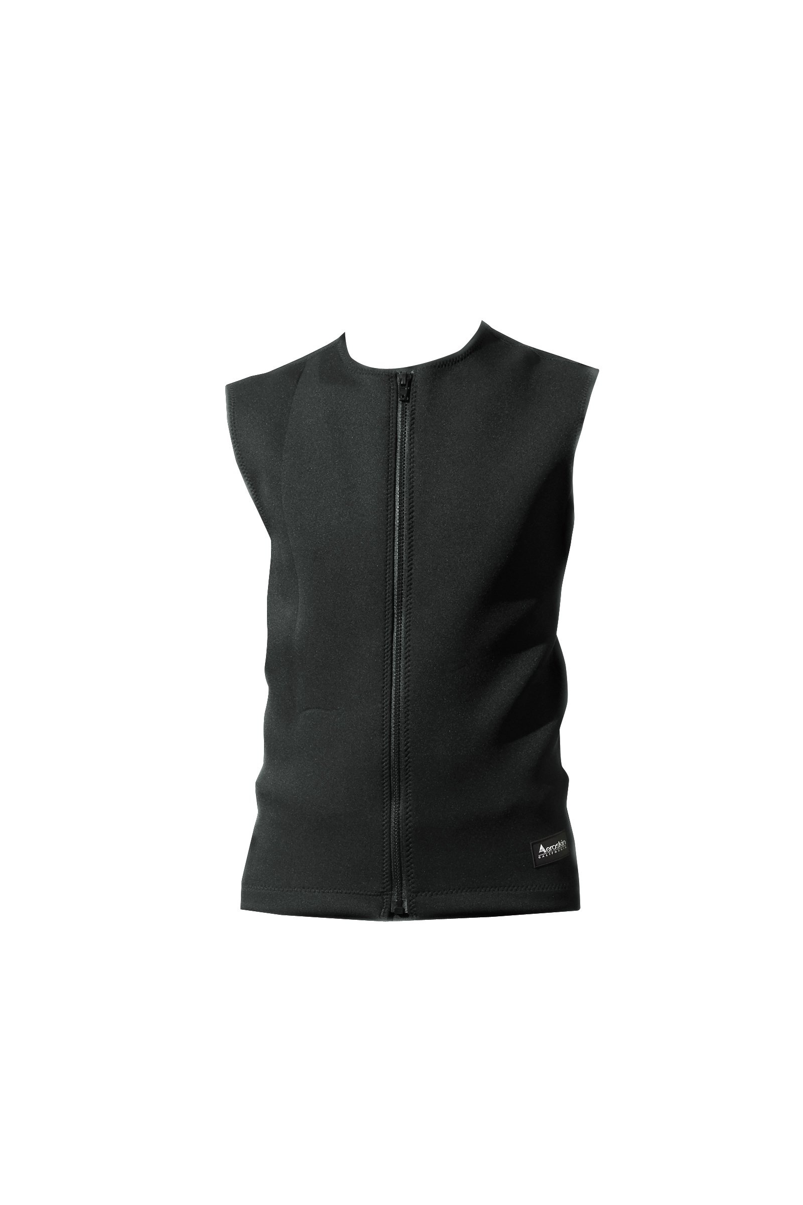 Aeroskin 1mm Neoprene Men's Vest with Front Zip (Black, XXXX-Large)