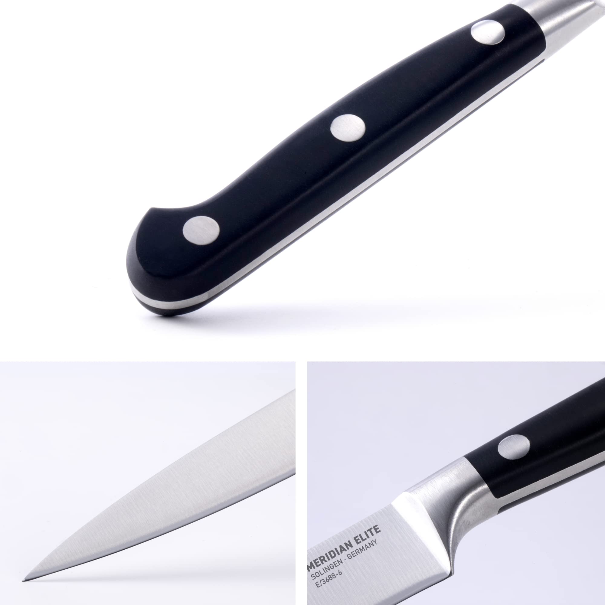 Messermeister Meridian Elite 6β Utility Knife - Fine German Steel Alloy Blade - Rust Resistant & Easy to Maintain