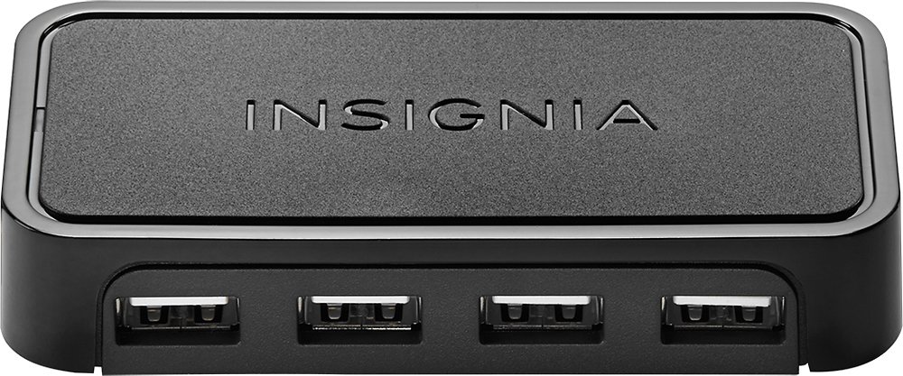 Insignia - 4-Port USB 2.0 Hub - Black