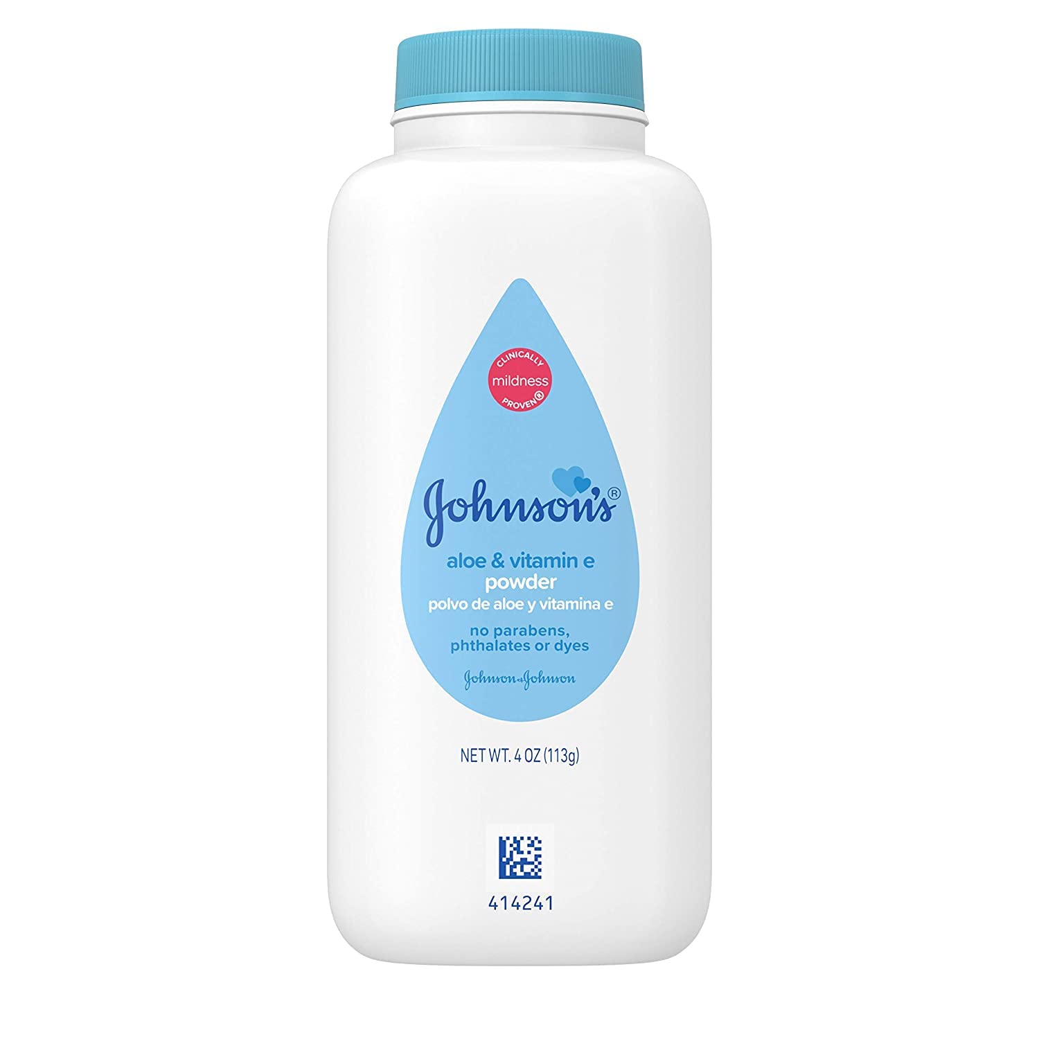 Johnson's Baby Aloe & Vitamin E Baby Powder, 4 oz (Pack of 4)