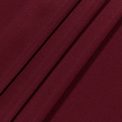 ECLIPSE Solid Thermapanel Modern Room Darkening Rod Pocket Window Curtain for Bedroom (1 Panel), 54" x 54", Merlot
