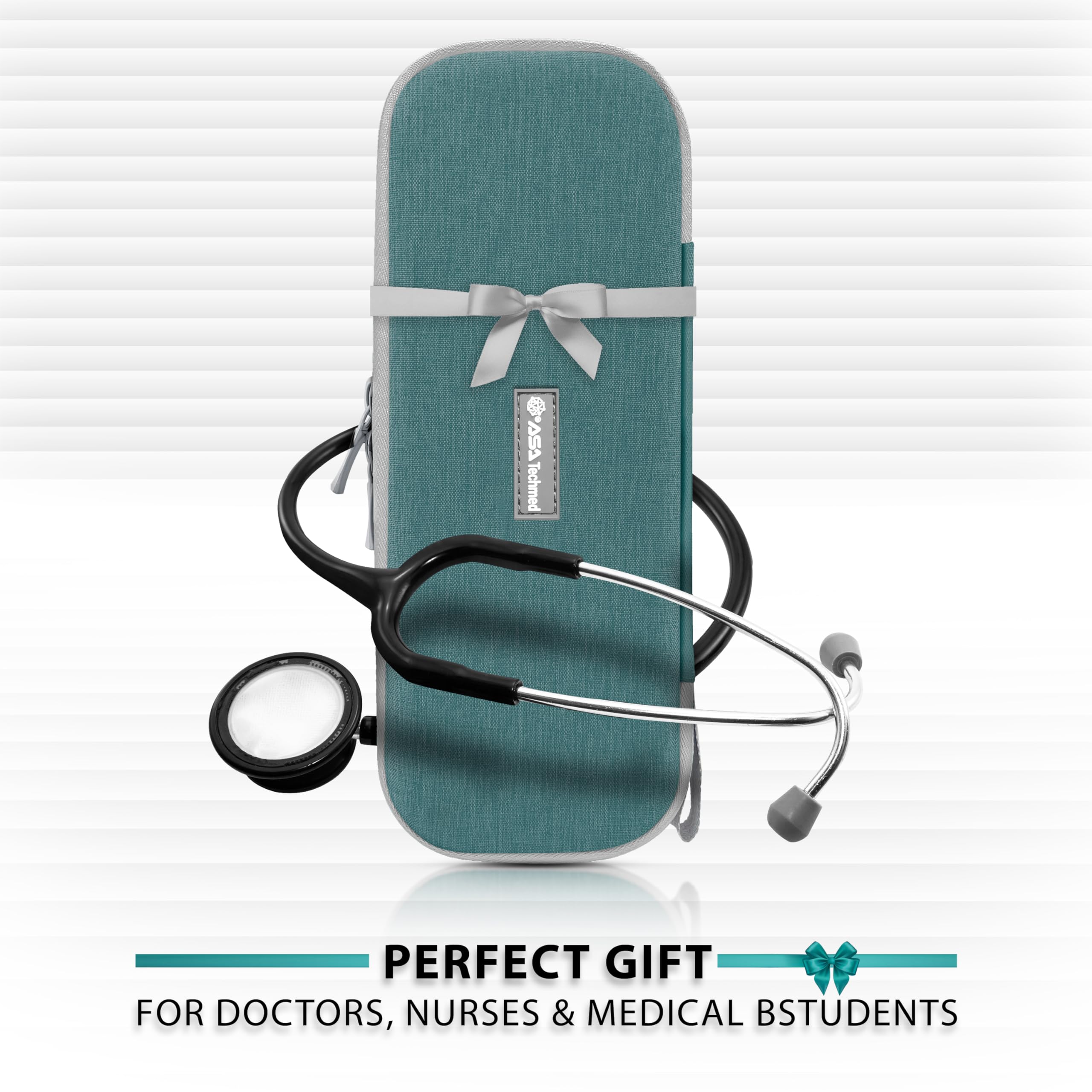 ASA TECHMED Stethoscope Hard Case for 3M Littmann Classic III, Lightweight II S.E, MDF Acoustica Deluxe Stethoscopes - Stethoscope Bag for Nurse Accessories (Case Only)