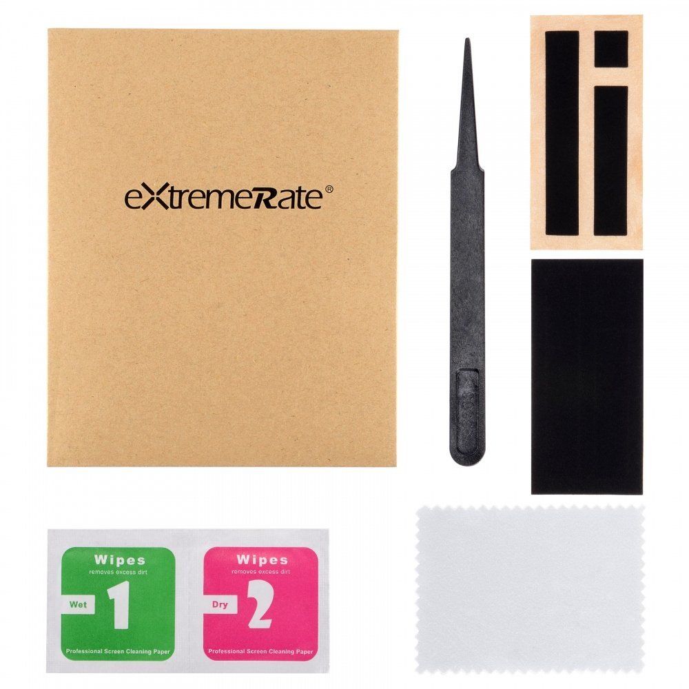 eXtremeRate Fixing Anti-Scratch Skin Sticker Set for Nintendo Switch Dock Scratch Screen Problem - Black