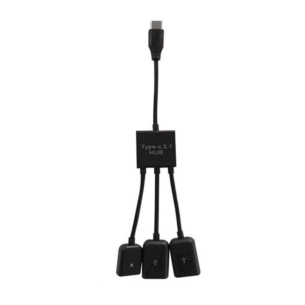 UKCOCO 3 USB Data Extension hub USB Type C Connector USB hub ethernet USB hub for Laptop USB Extender Cable Alloy Data hub Flash Drive hub Micro USB Type C Hub USB hubs Cell Phone Driver