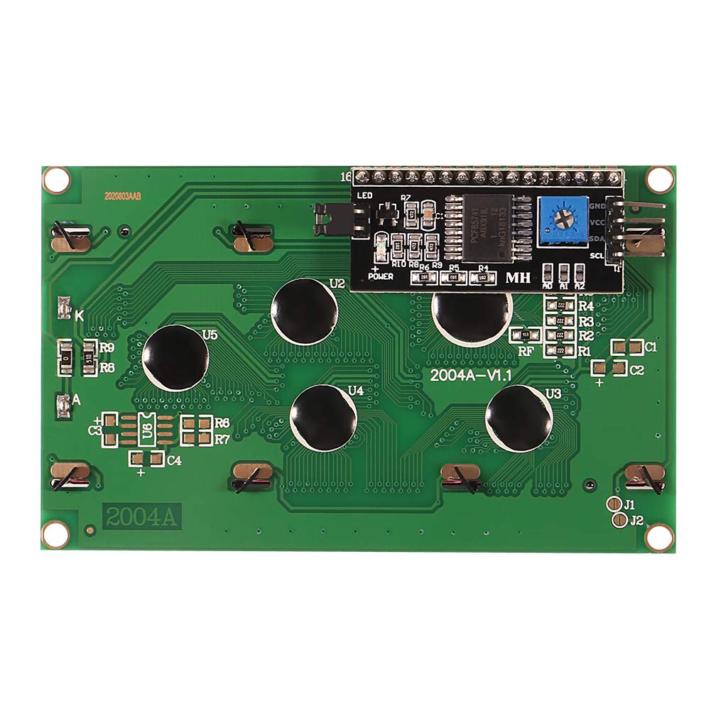 ALMOCN IIC I2C TWI Serial 2004 20x4 LCD Display Module with I2C Interface Adapter Blue Backlight for Arduino R3 MEGA2560(Blue)