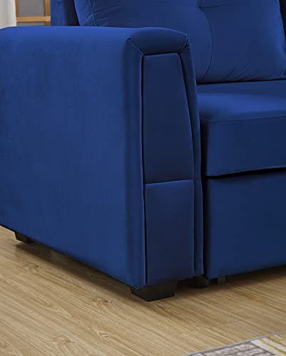 Legend Vansen 91'' L-Shaped Convertible Sectional Sleeper Sofa with Pull-Out Bed and Storage,with Reversible Chaise,Convertible Sofa for Living Room and Apartment