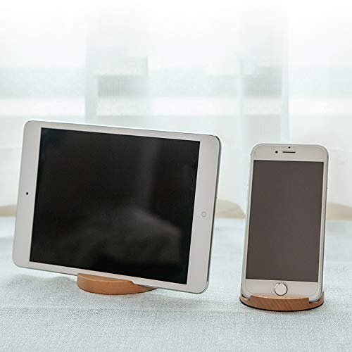 Cool Guy Cell Phone Stand for Desk, Free Hands Wooden Desk Phone Holder Desktop Accessories, Mount for iPhone Smartphones and Tablets,Great for Daily Use or Gift