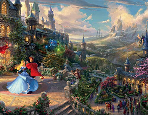 Ceaco - 4 in 1 Multipack - Thomas Kinkade - Disney Dreams Collection - Tangled, Sleeping Beauty, Peter Pan, & Mickey and Minnie - (4) 500 Piece Jigsaw Puzzles