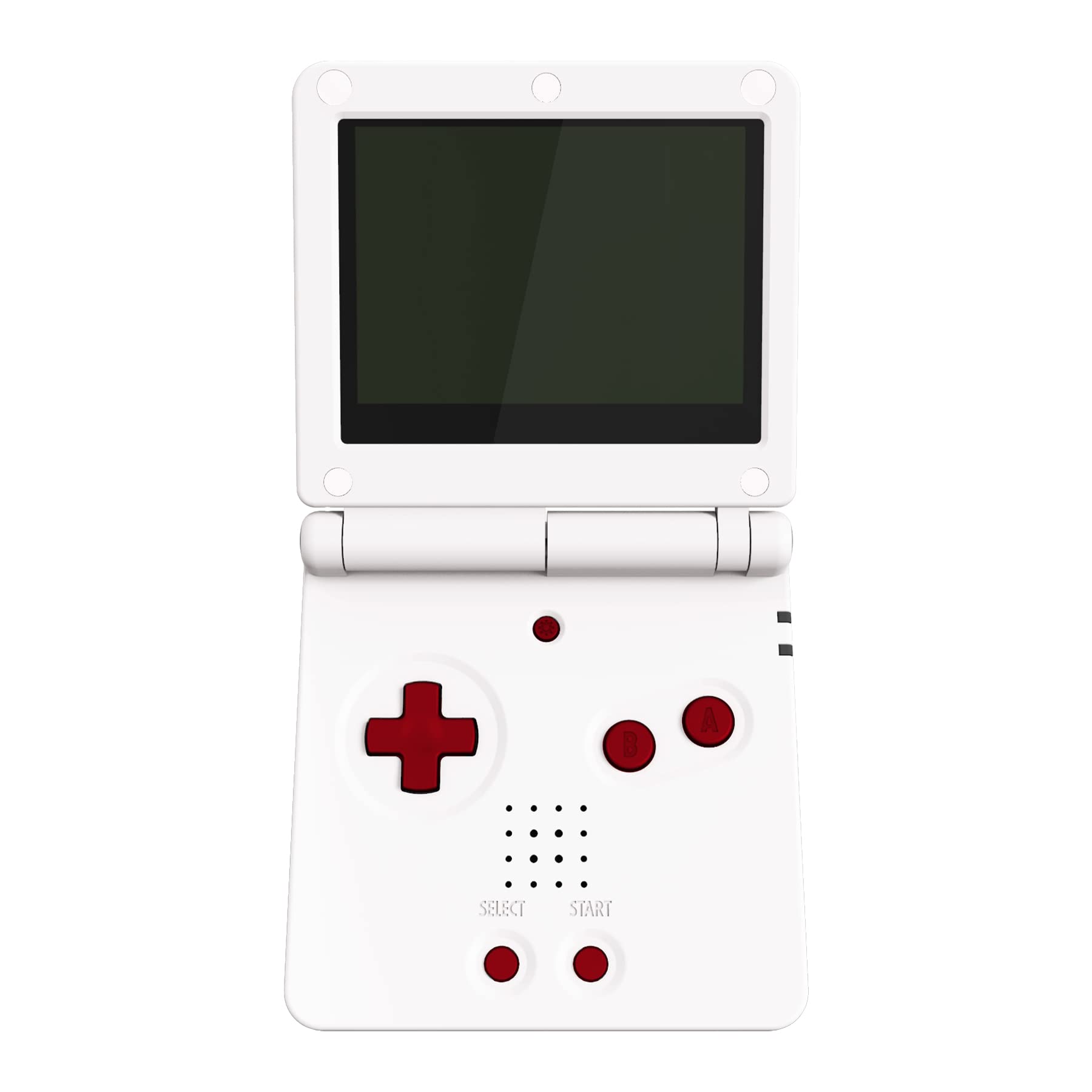 eXtremeRate Scarlet Red Custom Full Set Buttons for Gameboy Advance SP, Replacement A B L R Button Power On Off Volume Button D-pad Key for GBA SP Console - Console NOT Included