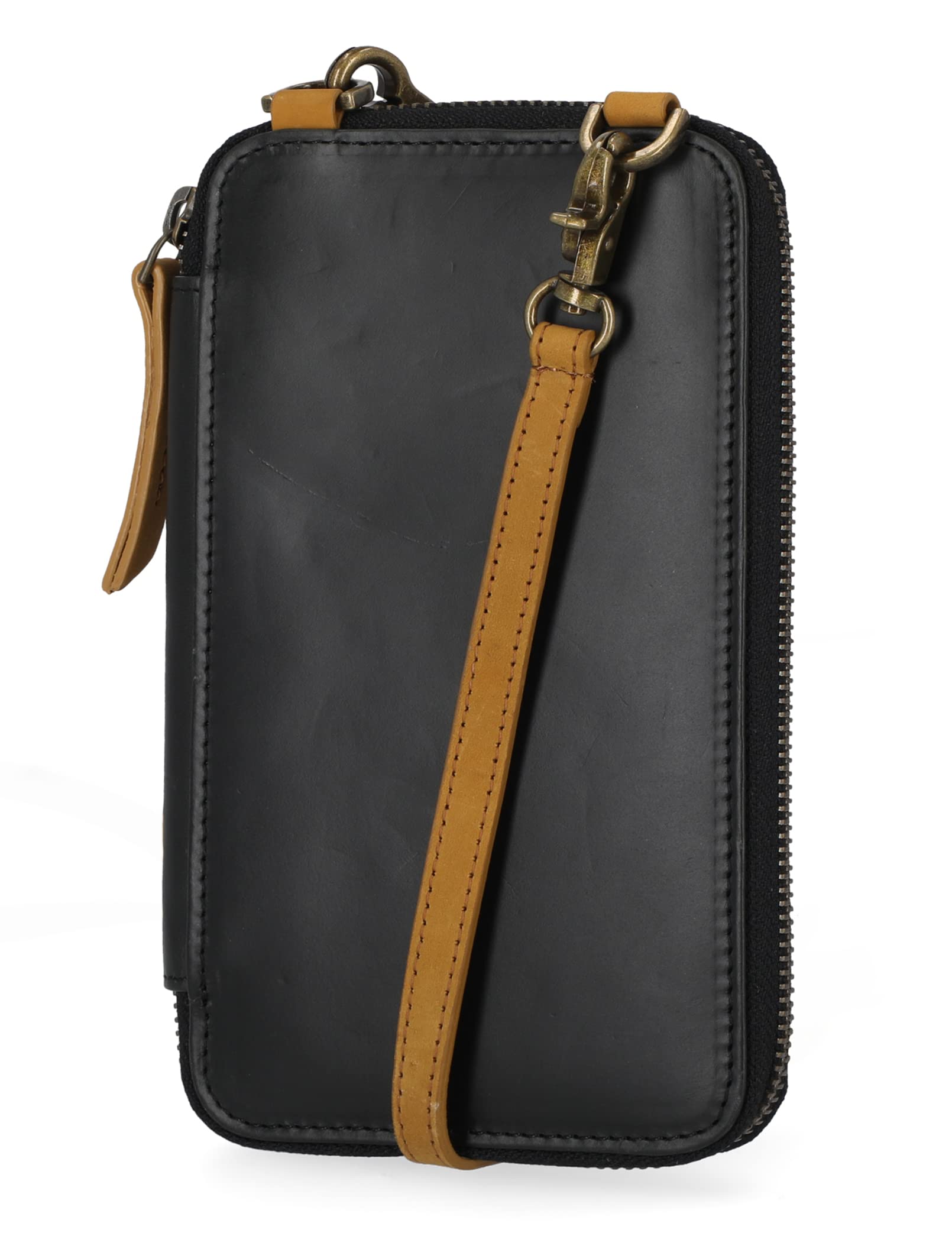 Timberland womens Rfid Leather Phone Crossbody Wallet Bag, Black (Altroz), One Size
