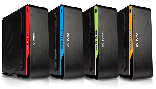 InWin Chopin SECC Mini-ITX Tower Case 150W Power Supply with 4 colors stickers inside, Black Aluminum
