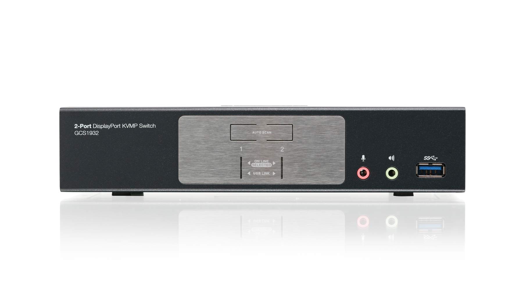 IOGEAR 2-Port DisplayPort KVMP Switch - 4K 60Hz - 2-Port USB 3.1 Hub 5Gbps - Keyboard Mouse Input - 7.1 HD Audio - Front Panel Selector - TAA Compliant - Mac/Win - GCS1932