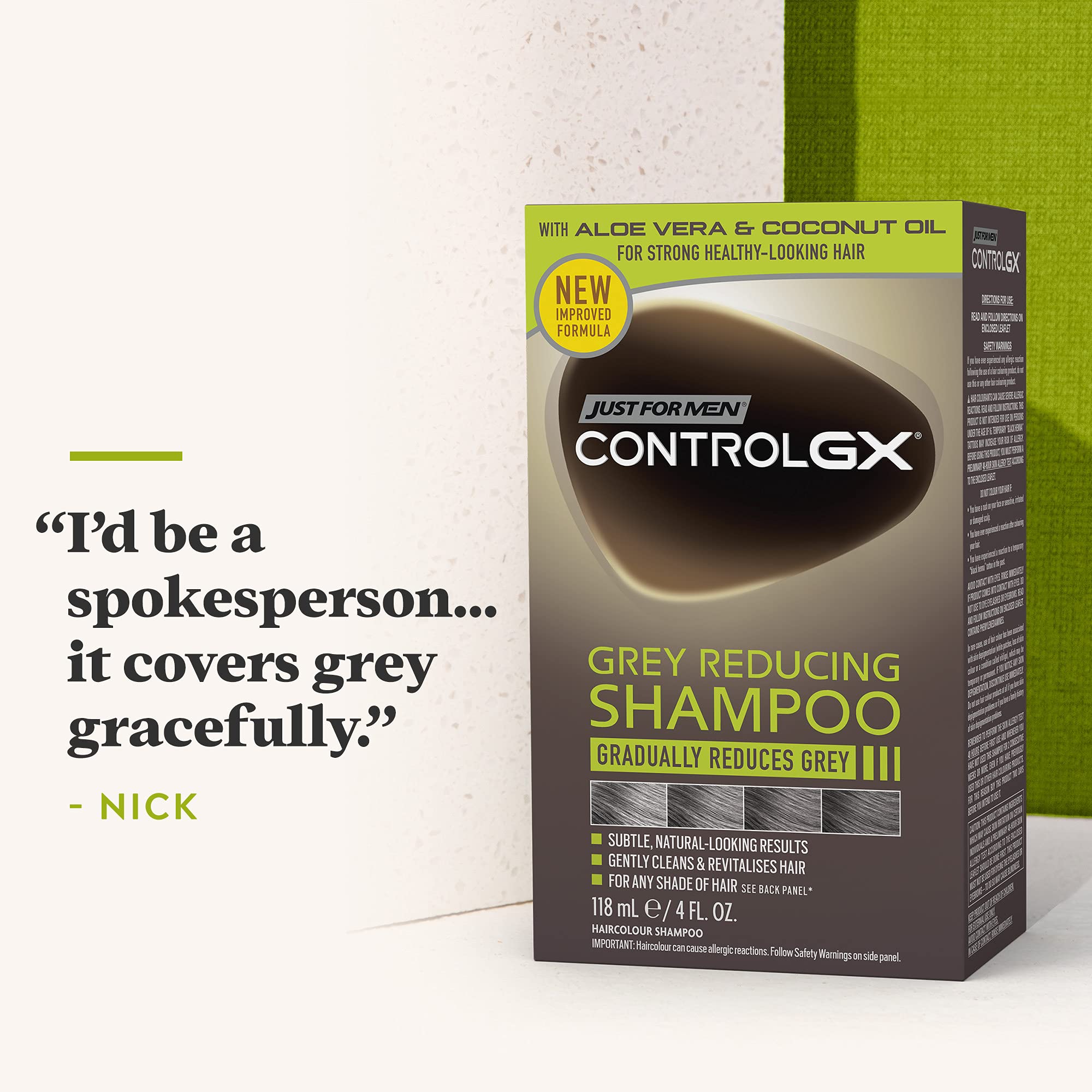 Just For Men Control Gx 5 Ounce Shampoo Grey Reducing Boxed (147 Milliliter)