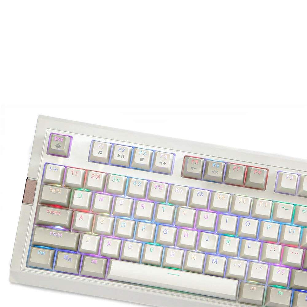 Epomaker Ajazz AK510 104 Keys Retro Mechanical Keyboard with PBT SP Spherical Keycaps and RGB Backlight for Gamer, Programmer, Office Work for or iOS Android Windows (Zorro Brown Switch) (Renewed)