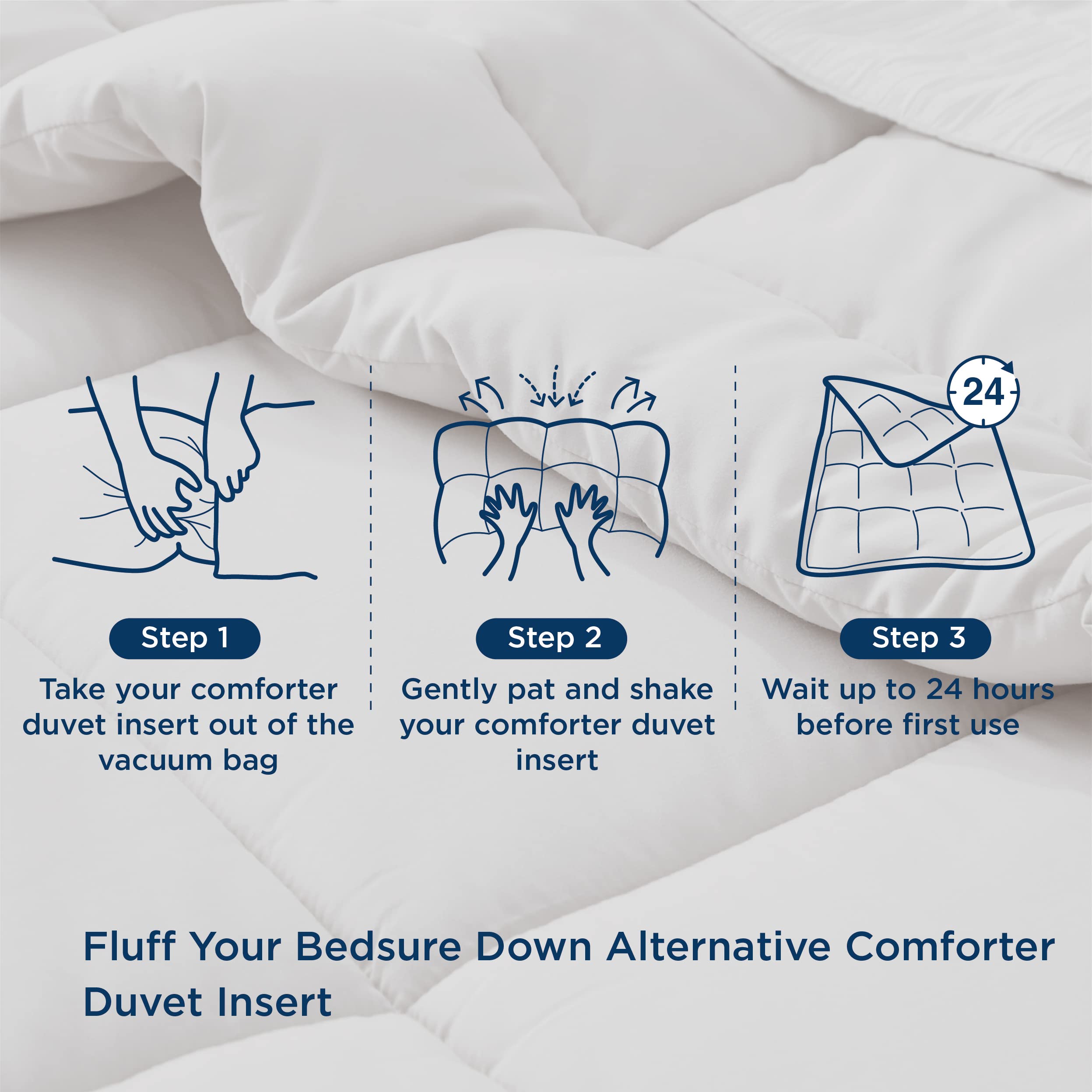 Bedsure Queen Comforter Duvet Insert with Corner Tabs Bundle Linen Cotton Duvet Cover Queen Size Set