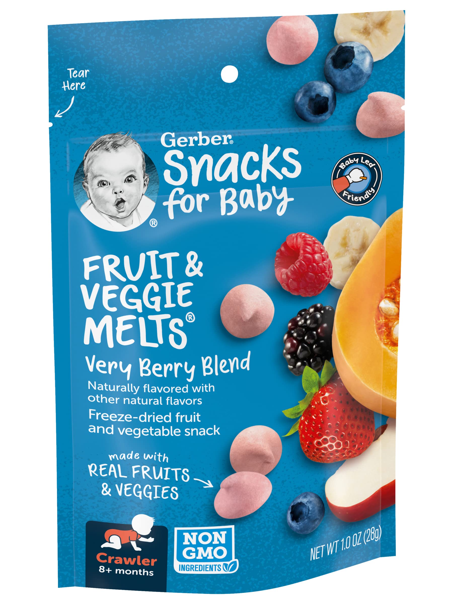 Gerber Graduates Fruit & Veggie Melts - Very Berry Blend, 1-Ounce (Pack of 4)