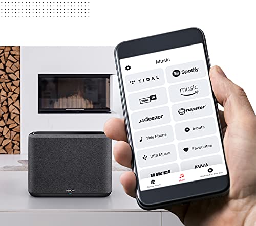 Denon Home Sound Bar 550 - Compact 3D Surround Sound, Dolby Atmos & DTS:X, Built-in HEOS, Amazon Alexa, Seamless Integration with Denon Home 150, 250, 350 Wireless Speakers for Multi-Room Audio, Black