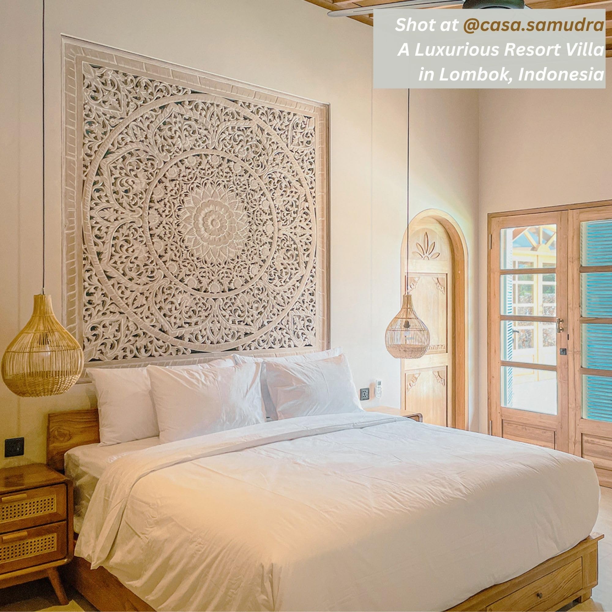 King Wood Headboard Rustic | Carved Full Headboard Only | Wooden Headboard Full Size Bed | Wall Mount Headboard King | Full Bed Headboard Panels (Manusa Antic, Cal King)