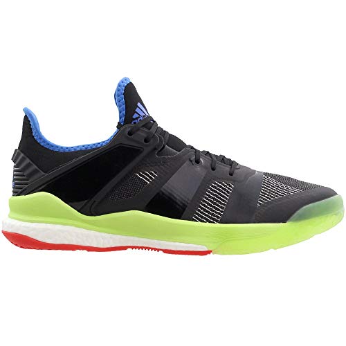adidas Men's Stabil X, Black/Black/Yellow, 15 M US