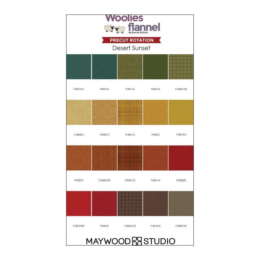 Bonnie Sullivan Woolies Flannel Desert Sunset 20 Fat Quarters Maywood Studio