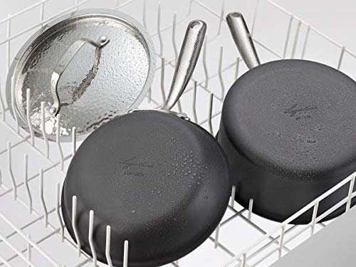 Lagostina Nera Hard Anodized Nonstick 10-Inch/12-Inch Fry Pan Cookware Set, Dishwasher Safe,Grey