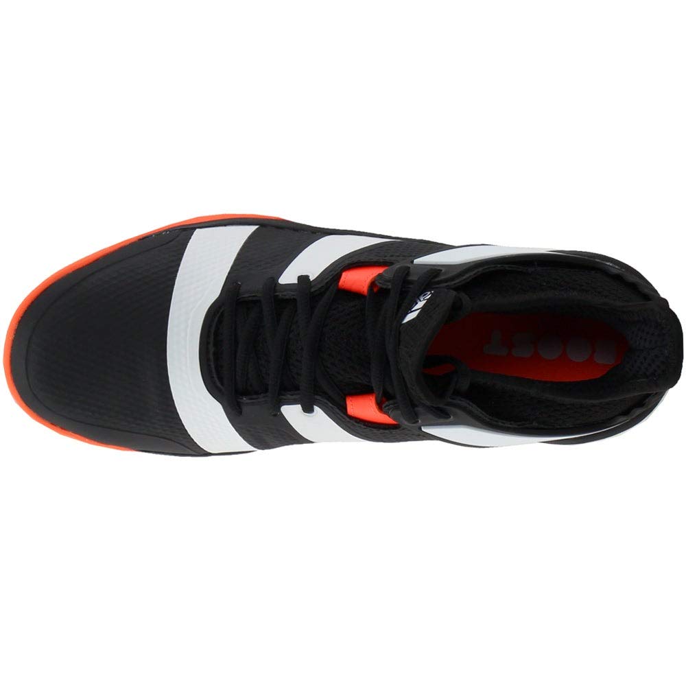adidas Men's Stabil X Volleyball Shoe, Black/White/Solar Orange, 14 M US