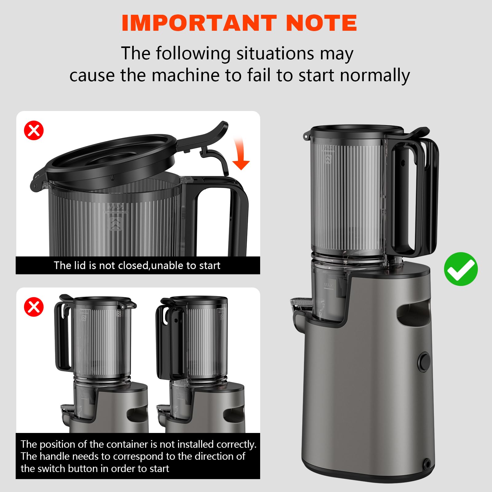 LQZ Cold Press Juicer,Slow Masticating Juicer Machines,350W Juice Extractor Machine,5.3" Large Bore Feed Chute Fit Whole Vegetables and Fruits,Easy to Clean Juicer(Black)
