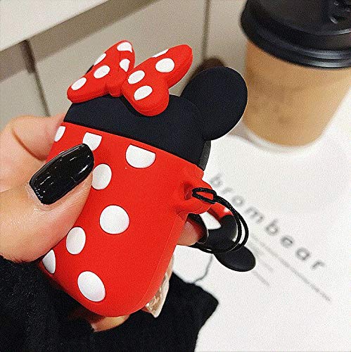 iFiLOVE Compatible with Airpods Case, Cute Cartoon Airpods Cover, Soft Silicone Shockproof Protective Case Cover Skin with Ring Buckle Holder for Apple Airpods 1 & 2 Charging Case(#2)