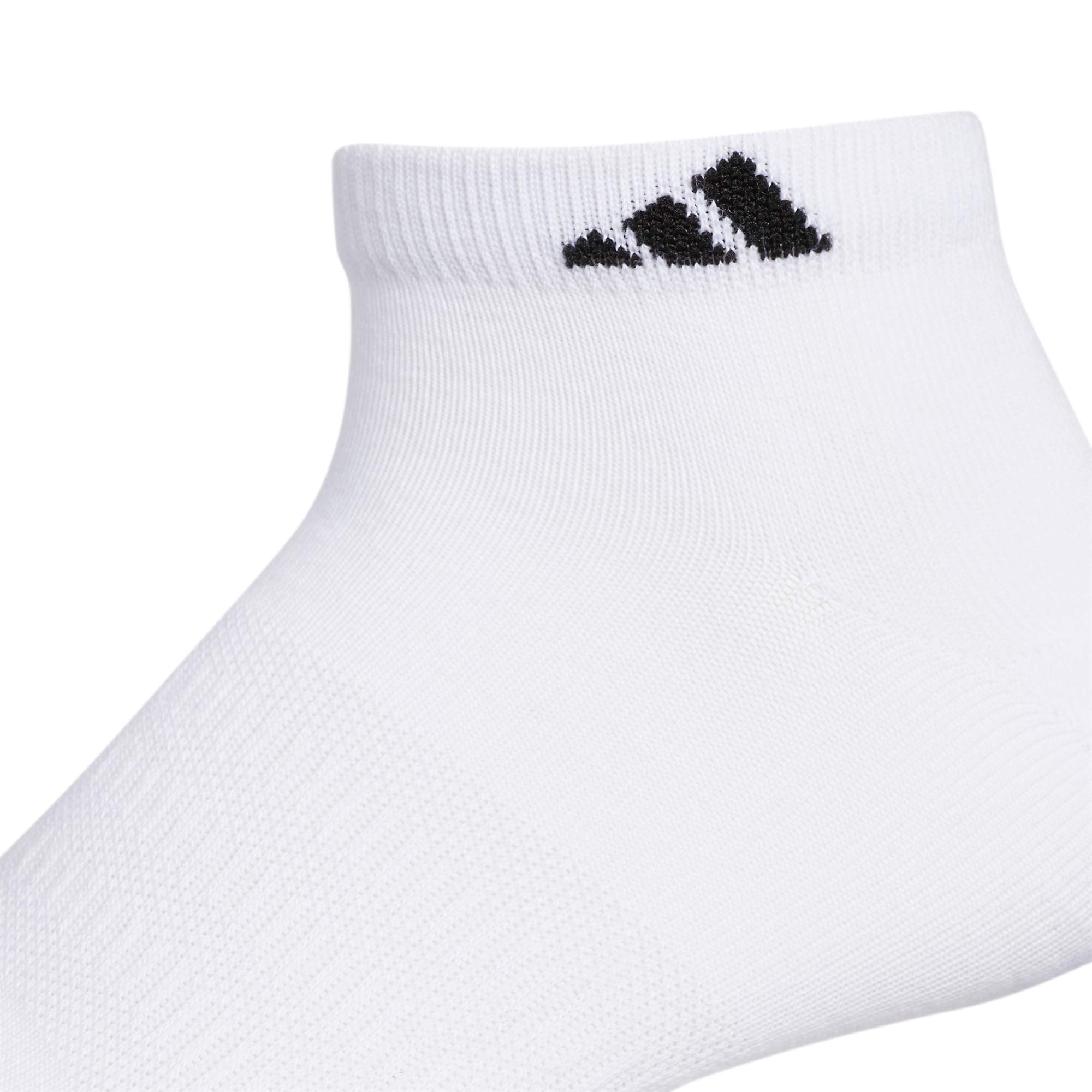 adidas Men's Superlite Low Cut Socks (6-Pair), White/Black, Large