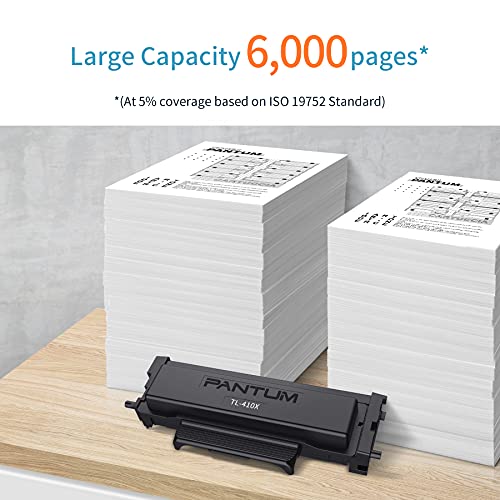 Pantum TL-410X Genuine Black High Capacity Toner Cartridge with 6000 Page Yield for P3010 Series, P3300 Series, M6700 Series, M7100 Series Printersā¦