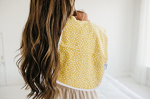 Copper Pearl Baby Burp Cloth Large 21''x10'' Size Premium Absorbent Triple Layer 3-Pack Gift Set Lemon