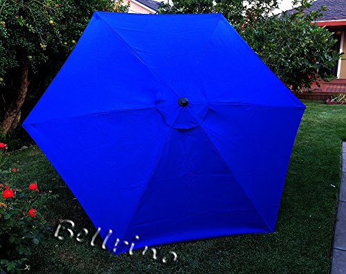 BELLRINO DECOR Replacement ROYAL BLUE STRONG & THICK Umbrella Canopy for 9ft 6 Ribs (Canopy Only)