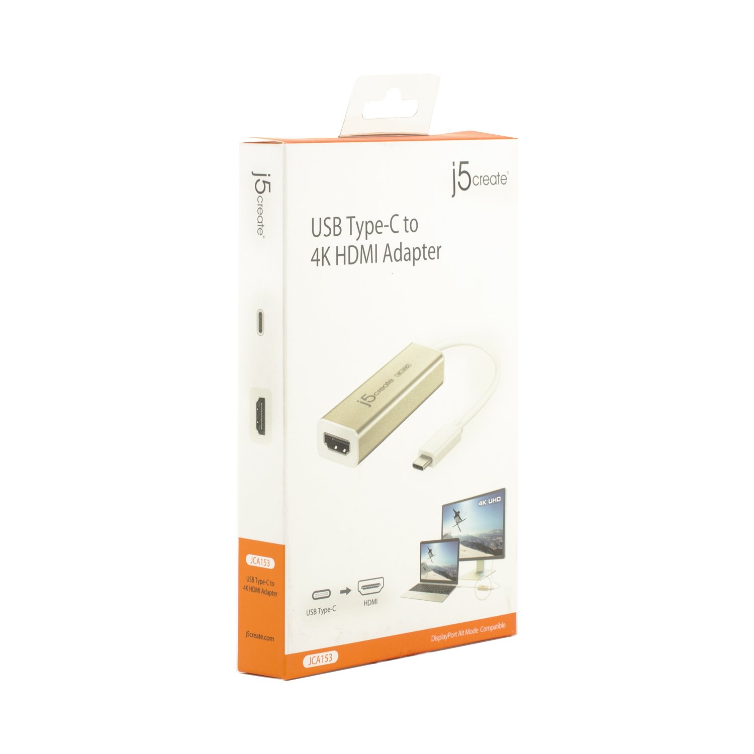 j5create USB Type-C to 4K HDMI Adapter JCA153 / 4K @60 Hz/for MacBook, Chromebook, Type C Laptops