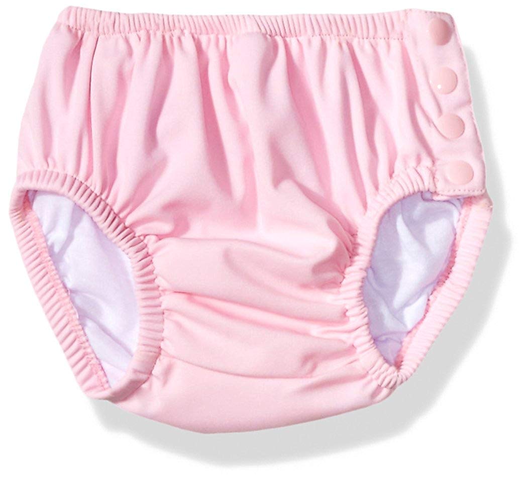 KIKO & MAX Baby Girls' Infant Three-Pack Absorbant Reusable Swim Diaper (Medium)
