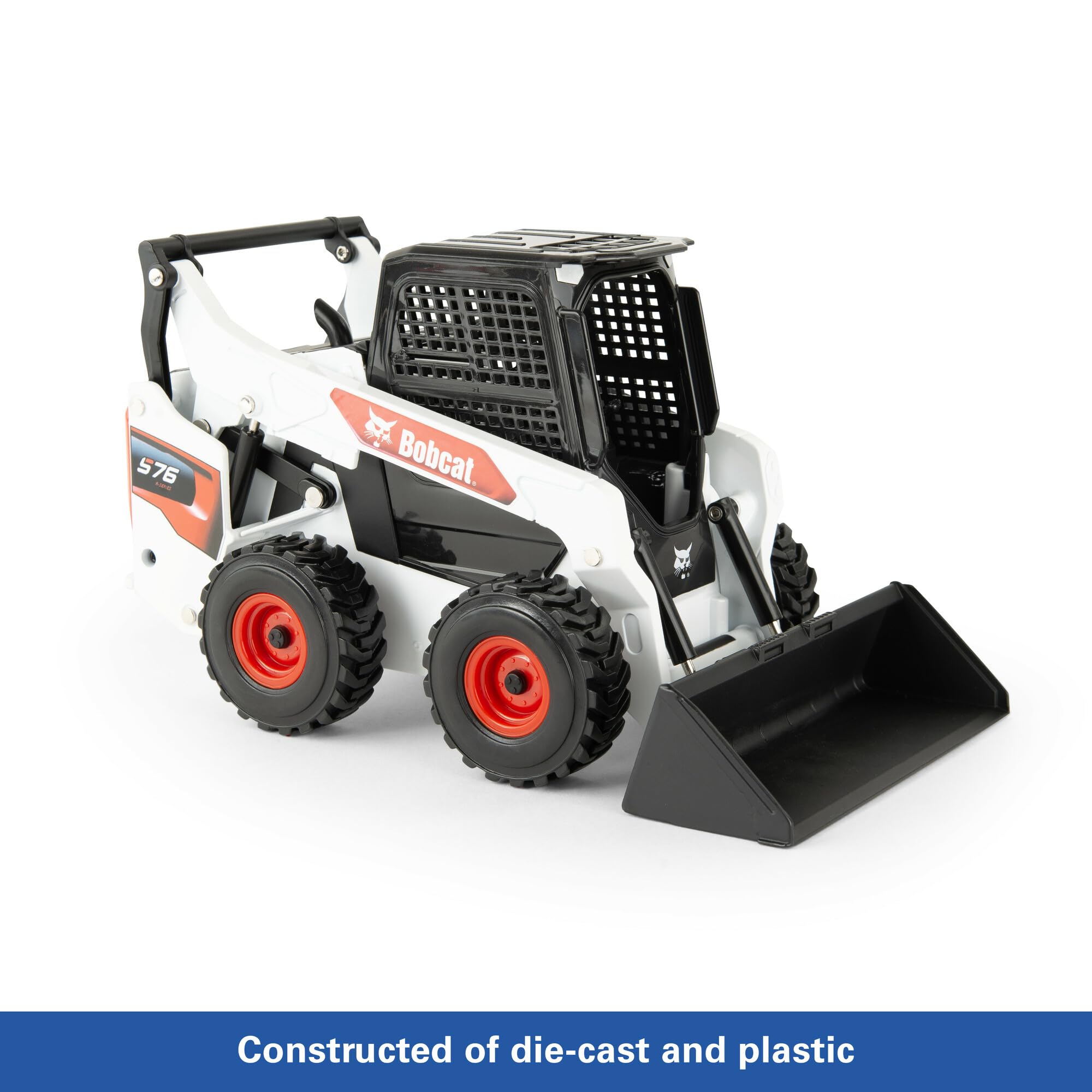ERTL Bobcat S76 Skid Steer Loader - 1:16 Scale - Includes Functional Loader - Collectible Die-Cast Metal Construction Toys for Kids and Collectors - Toy Construction Vehicles - Ages 8 Years and Up