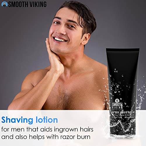 After Shave Balm For Men - Alcohol-Free Mave Balm with Spiced Black Pepper Scentens Aftershave for Sensitive Skin (4 Oz) - Soothing, Moisturizing Face Care Post Sh