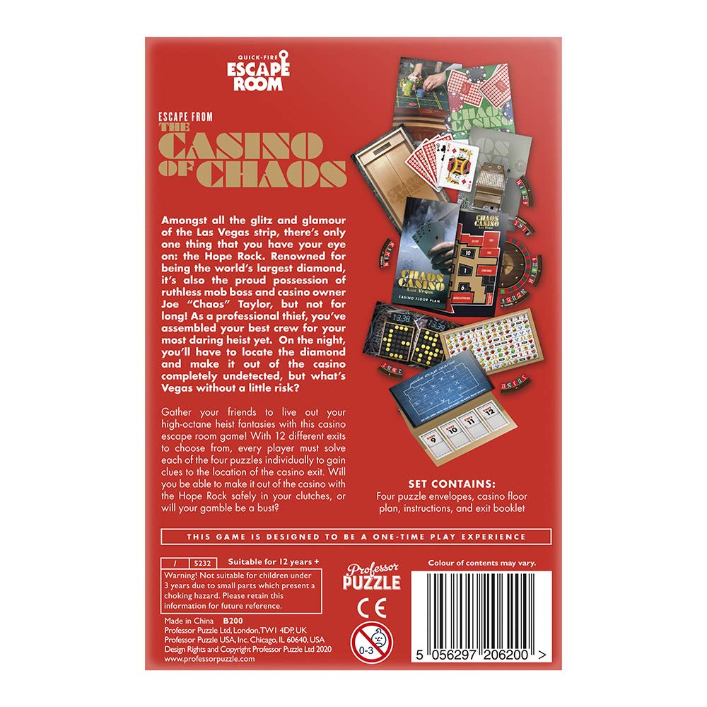 Escape from The Casino of Chaos - Escape Room Game - Multiplayer Brain-Teasing Game / Escape The Room Game by Professor Puzzle.