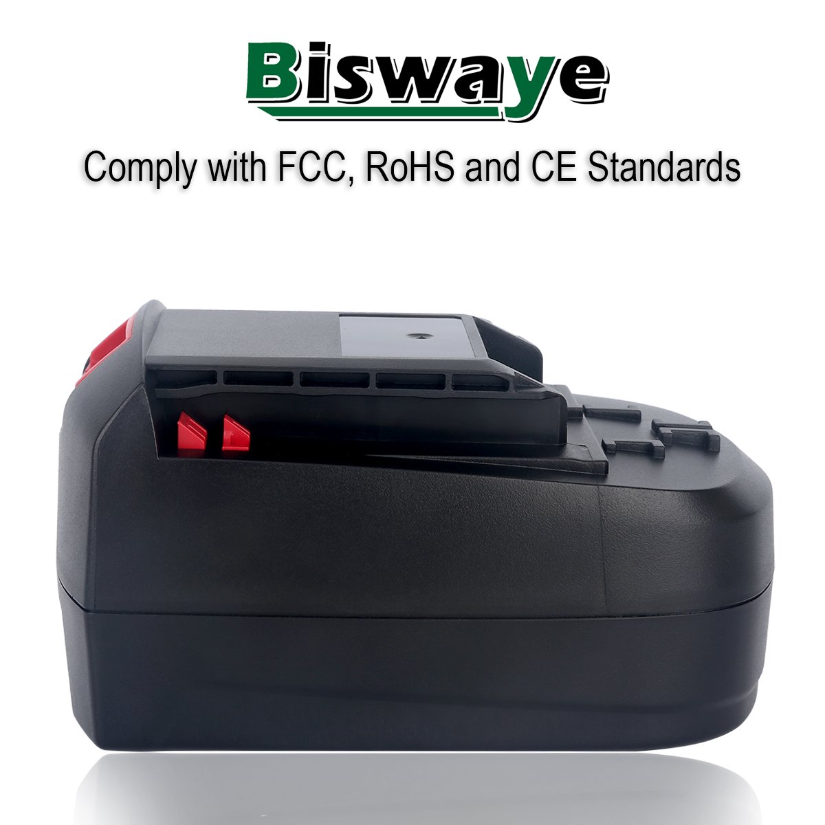 Biswaye 2Pack 18V Battery SB18C SB18A SB18B Compatible with Skil 18V Ni-Cd Cordless Tools 2810 2888 2887 2895 2897 2898 4570 5850 5995 7305 9350, 3.0Ah
