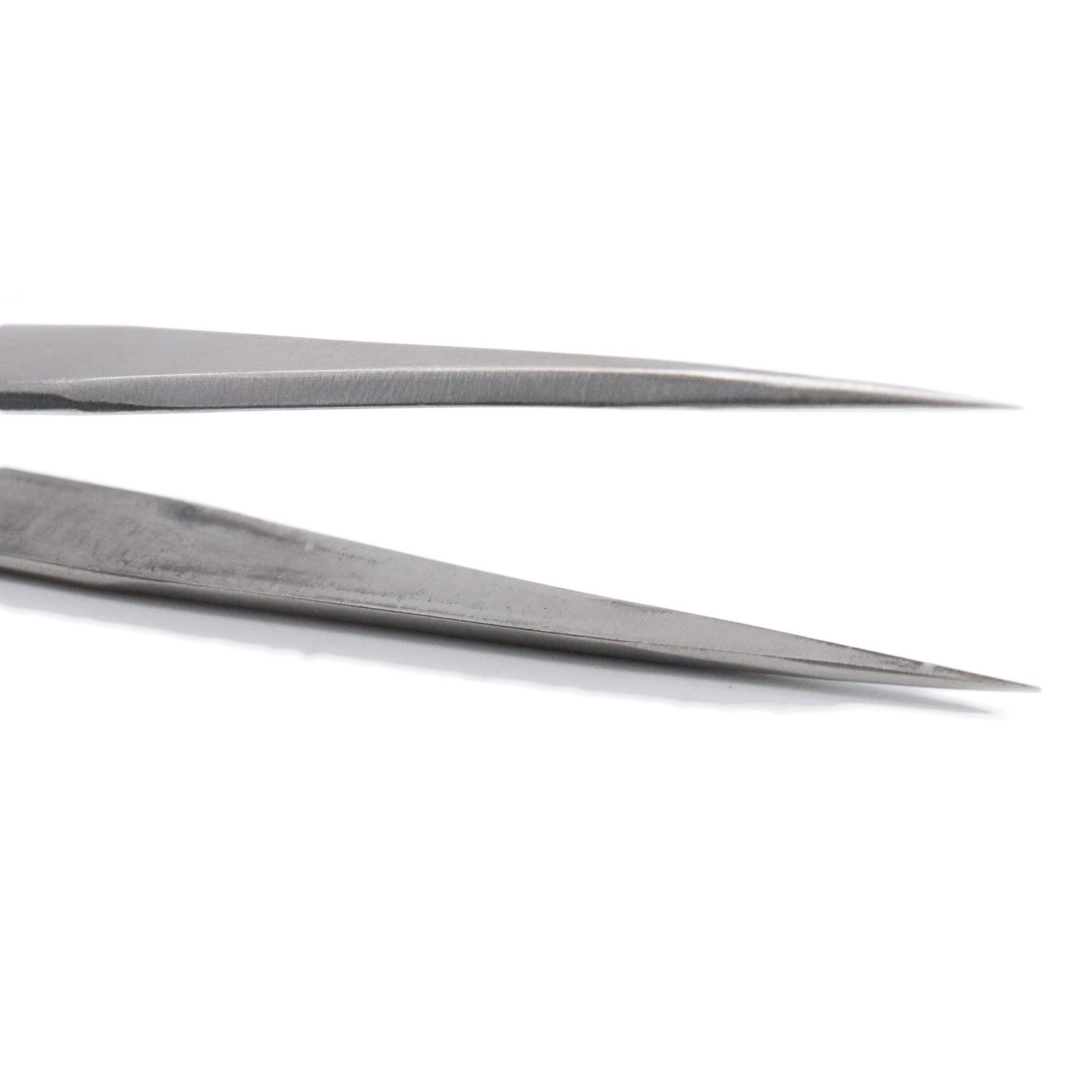 Xiaoyztan 2 Pcs Precision Tweezers Fine-Pointed Tip Metal Tweezers with Protective Sleeves for Crafts Jewelry Watch Clock Electronic Components Beading Repair