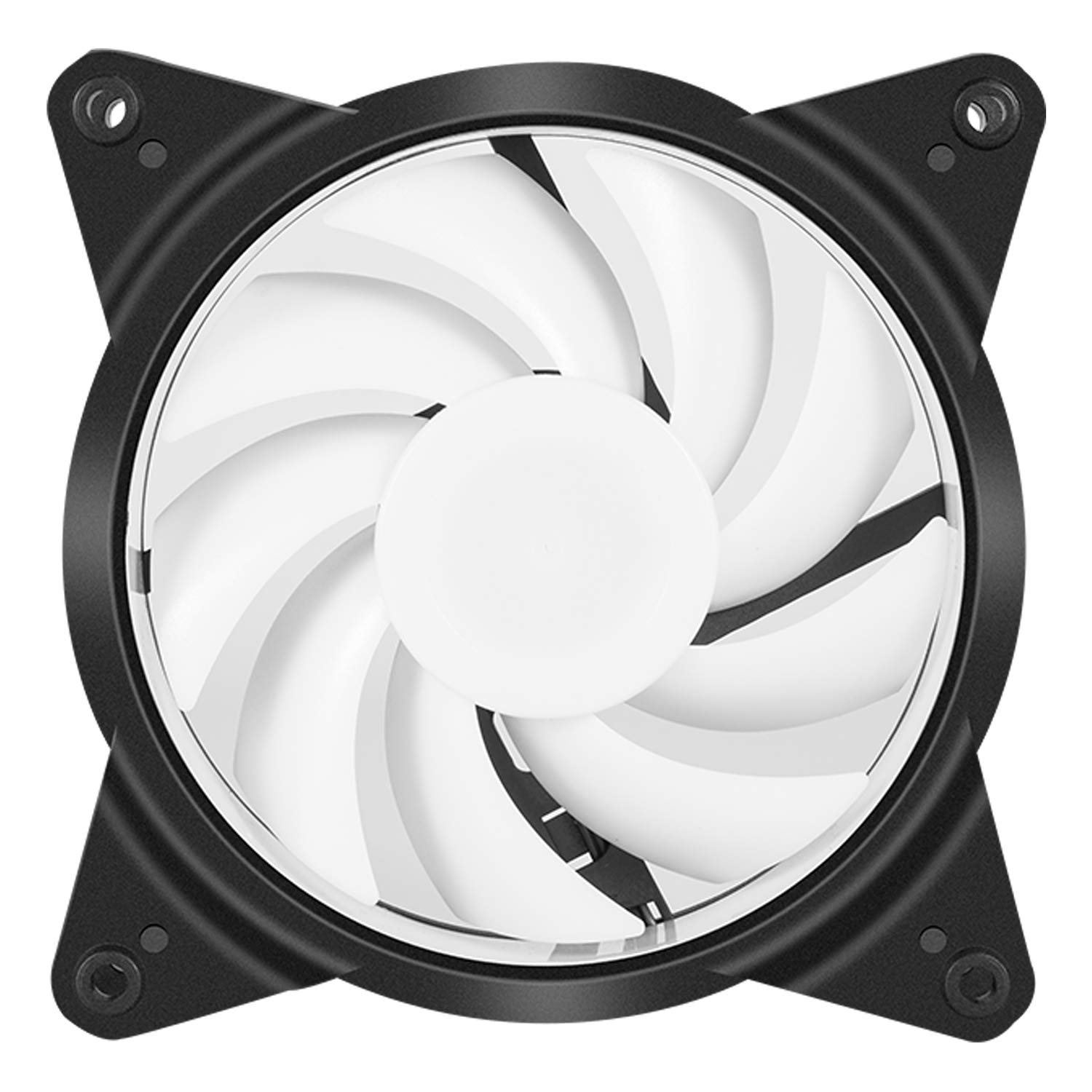 upHere 120mm 3-Pack 3-Pin High Airflow Quiet Edition White LED Case Fan for PC Cases, CPU Coolers, and Radiators T3WT3-3