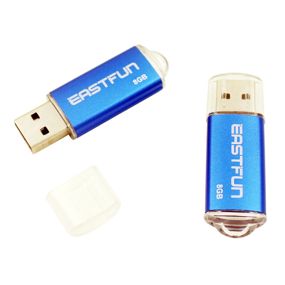 EASTFUN 5Pcs 8GB USB Flash Drive USB 2.0 Flash Memory Stick Thumb Stick Pen(Five Mixed Colors: Blue Purple Rose Green Gold)