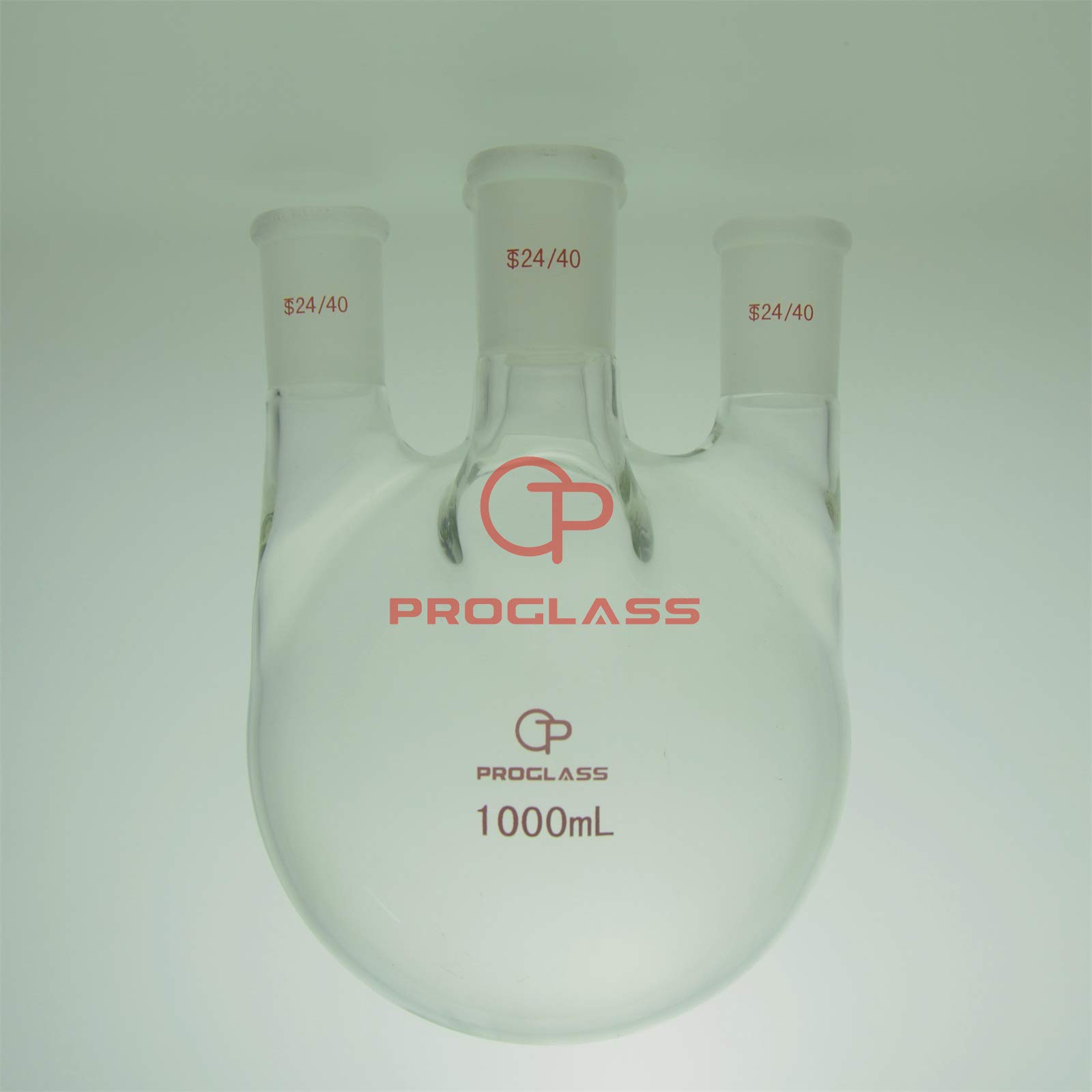 Proglass Straight 4 Necks Round Bottom Flask 1000mL,All 24/40 Joints