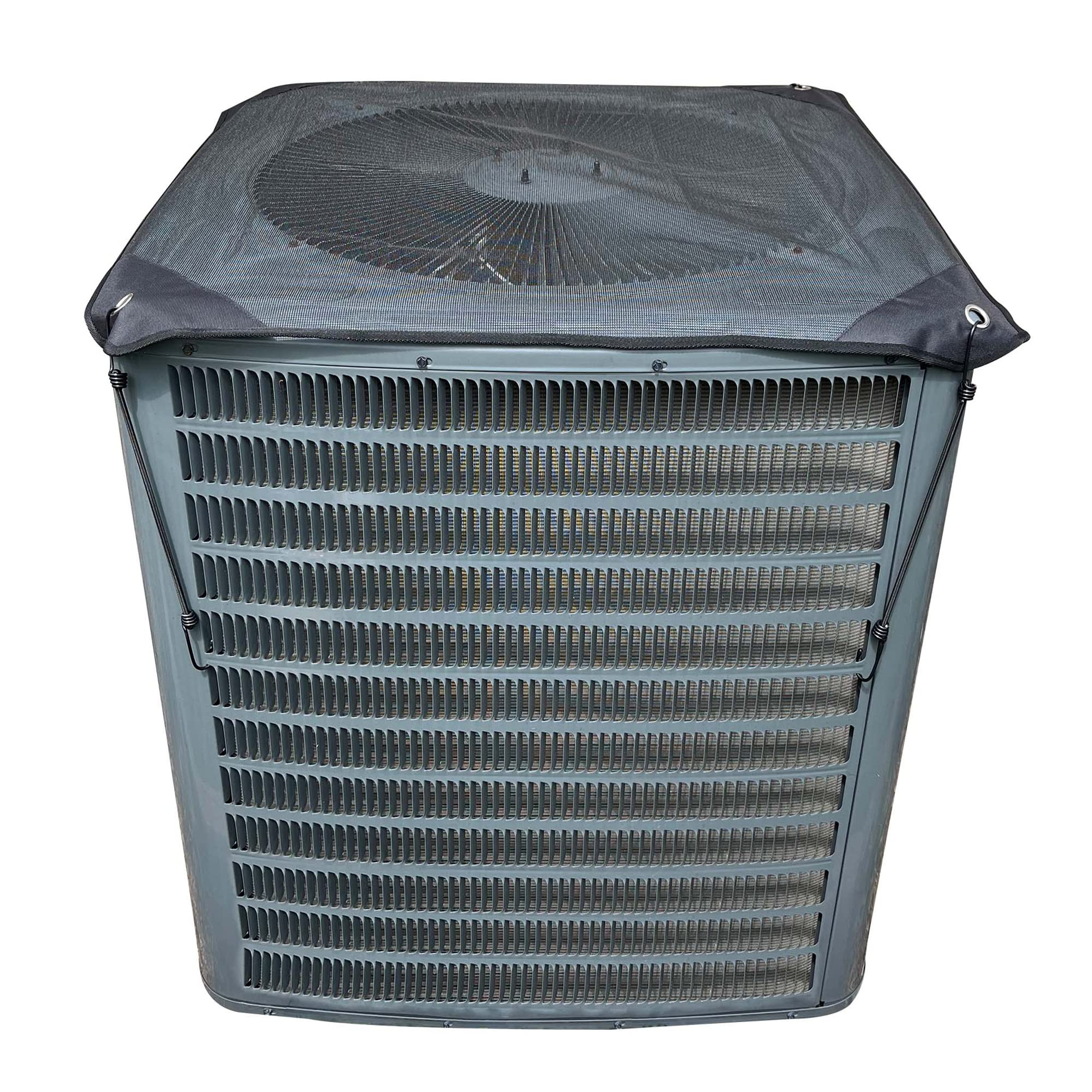 F&J Outdoors Central Air Conditioner Cover for Outside Units, Black Top Net Breathable AC Cover (Mesh, 32"x32")
