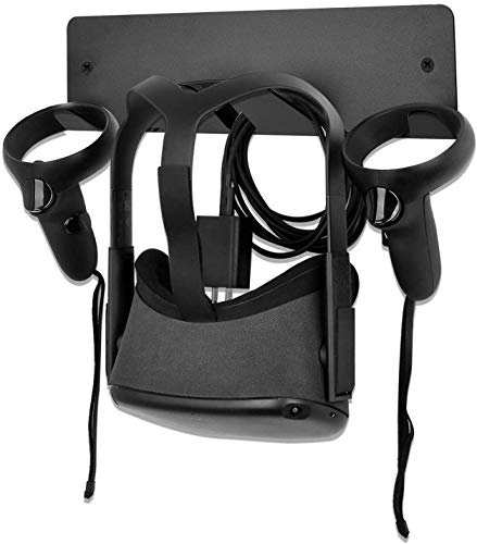 CNBEYOUNG Aluminum Alloy Metal VR Headset and Controllers Wall Mount Storage Stand Hook Compatible with Quest 2 Pro Quest 3 Apple Vision Pro Valve Index PSVR 2 Pico 4, HTC Vive, HP Reverb G2(Black)