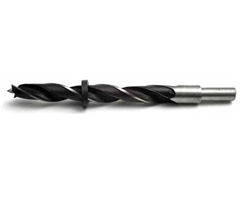 Eazypower 30045 1" Brad Point Doweling High Speed Steel Drill Bit Jobber Length with Rubber Depth Stops (1 Pack)